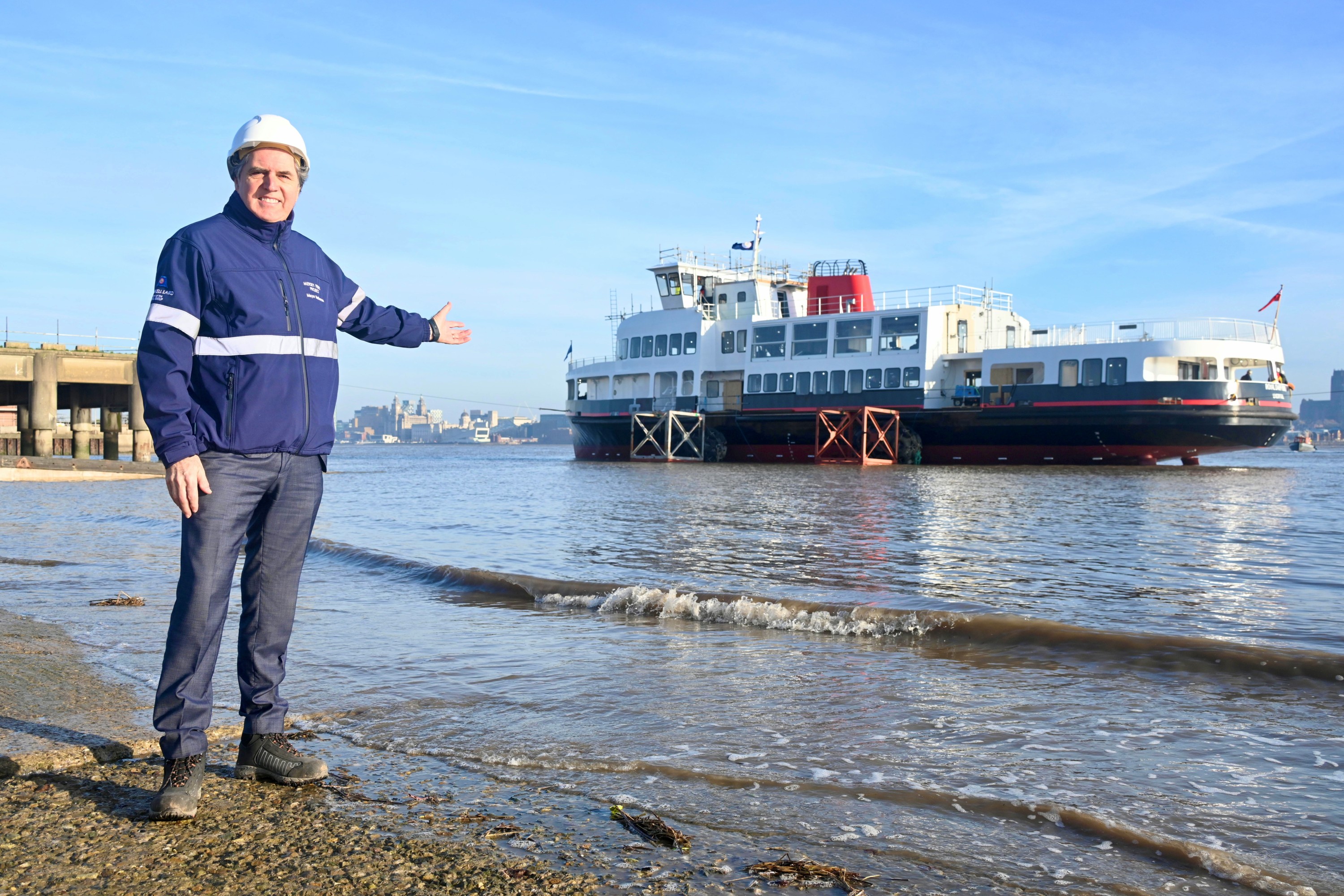 New Mersey Ferry takes to the water for the first time in historic moment