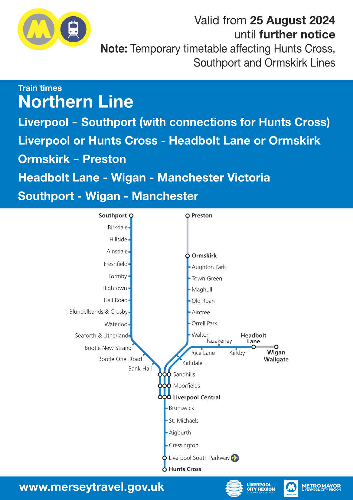 Northern Line Merseyrail Timetable