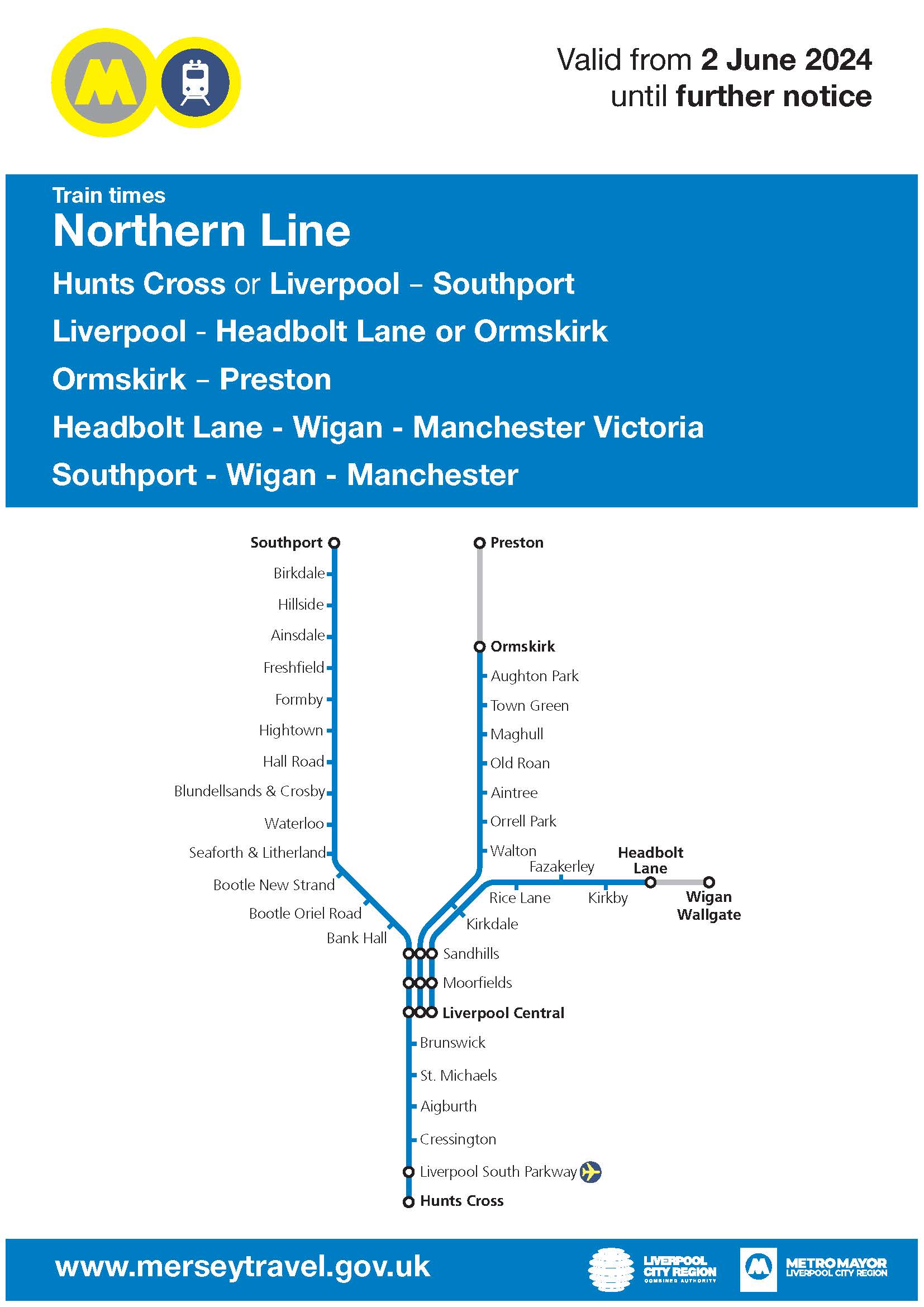 Northern Line Merseyrail Timetable