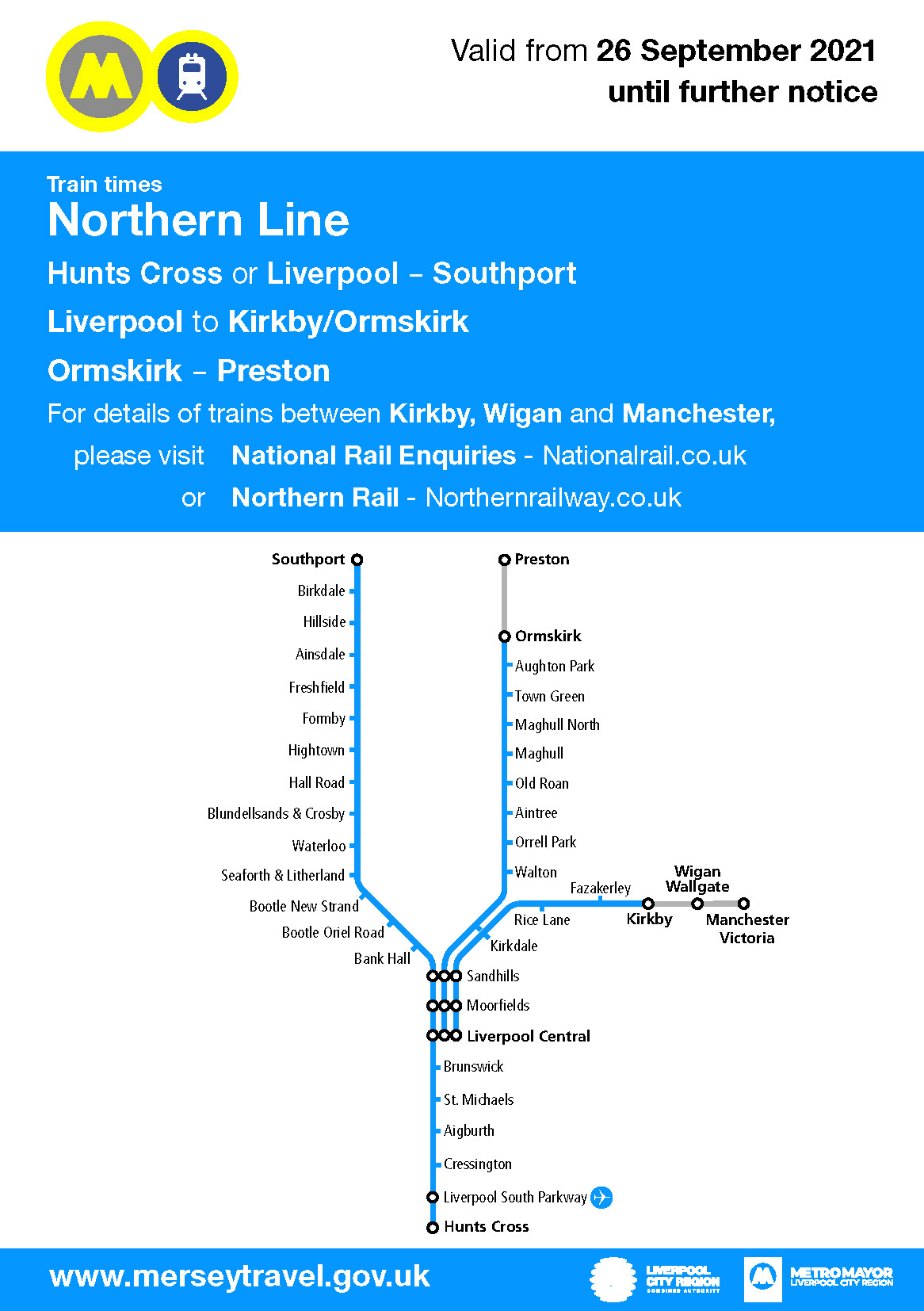 Northern Line Merseyrail Timetable