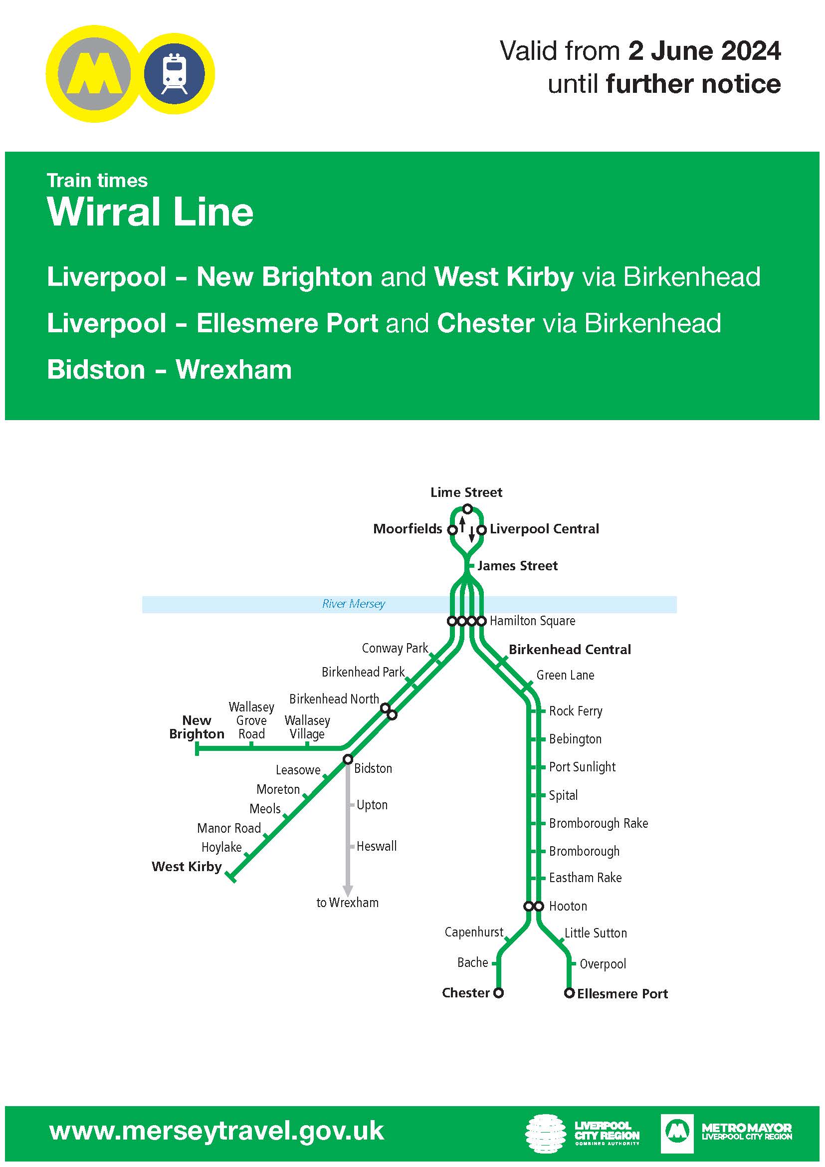 Wirral Line Merseyrail Timetable