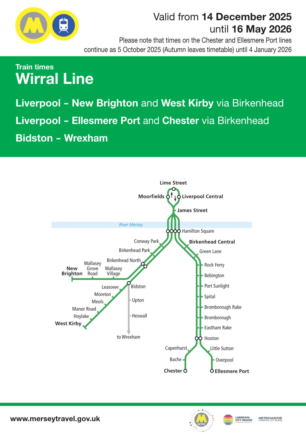 Wirral Line Merseyrail Timetable