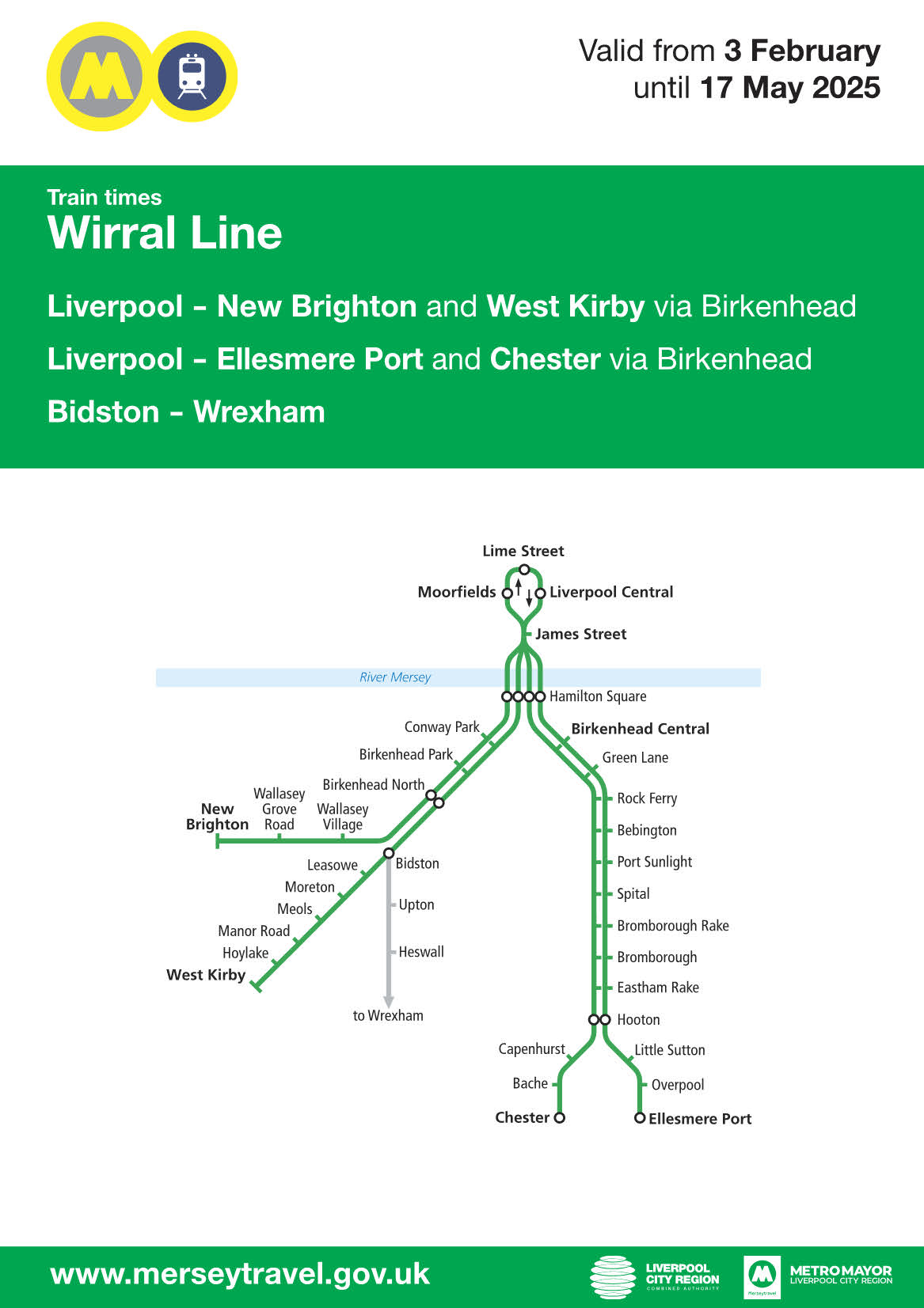 Wirral Line Merseyrail Timetable