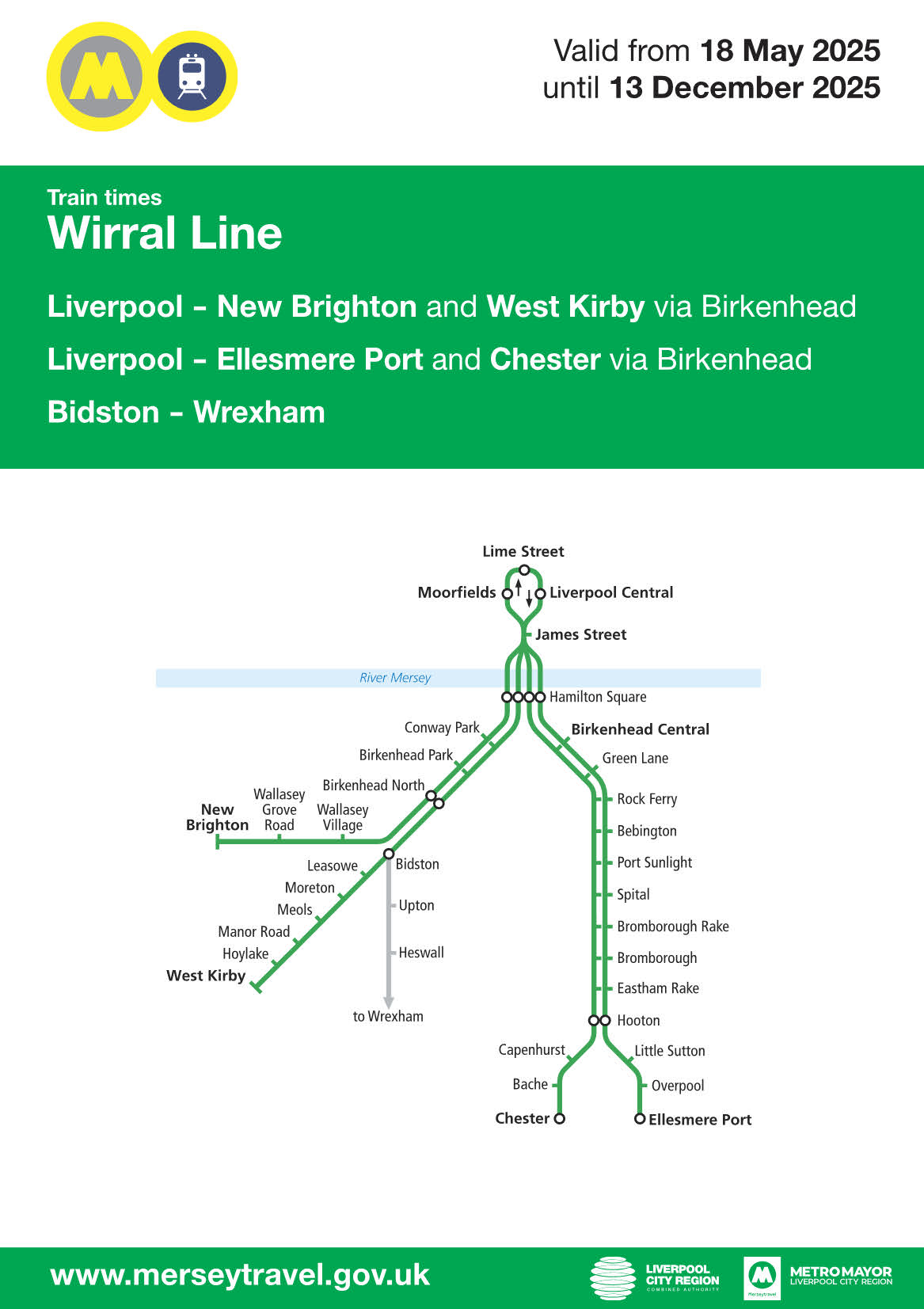 Wirral Line Merseyrail Timetable